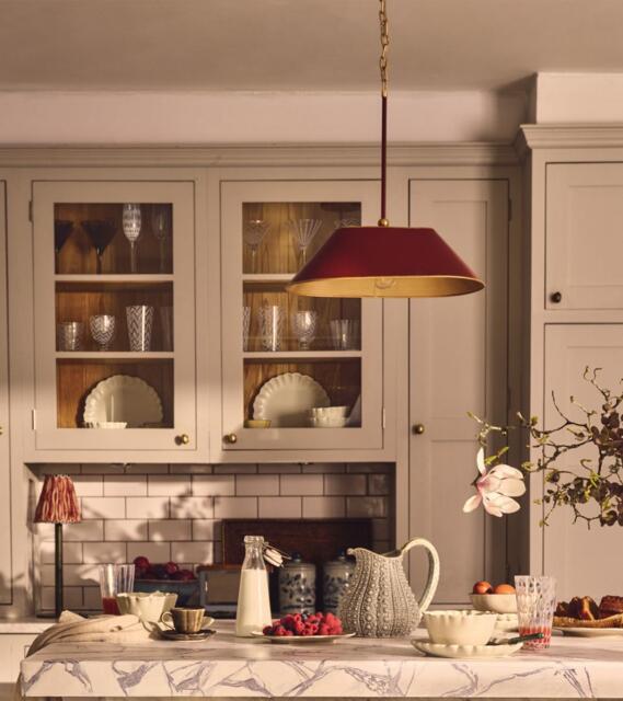 OKA, Grisewood Pendant Lamp - Chinese Red, Pendant Lights, Iron by OKA ...