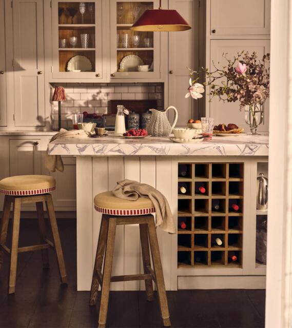 OKA, Weston Bar Stool - Hemp, Bar Stools, Linen by OKA | ufurnish.com