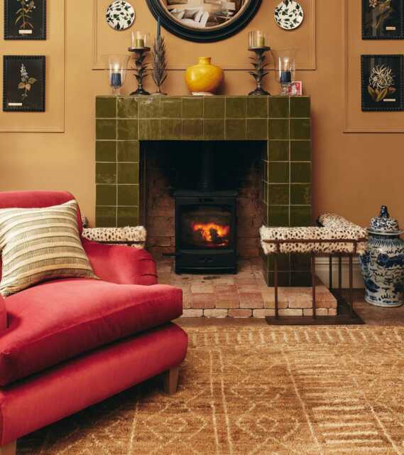 OKA, Set of Two Berenson Goat Hair Fire Fenders - Cheetah, Fire Fenders ...