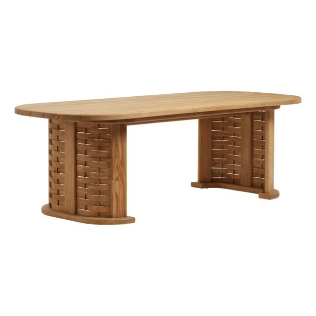 OKA, Verdandi Garden Dining Table - Natural Teak, Garden Tables, Teak ...