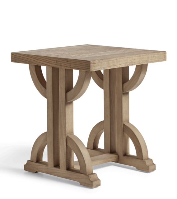 OKA, Tempus Side Table - Natural Recycled Elm, Side Tables, Recycled ...