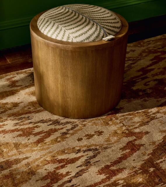 OKA, Leto Ottoman - Areca/Weathered Oak, Ottomans, Oak Wood by OKA ...