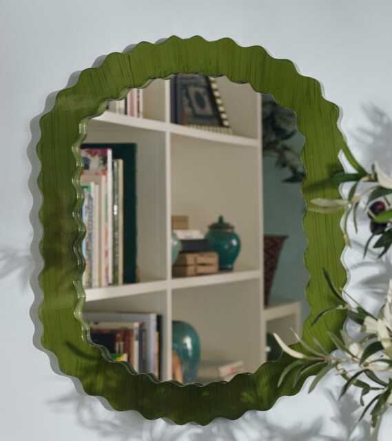 OKA, Small Talasa Mirror - Spruce, Mirrors by OKA | ufurnish.com