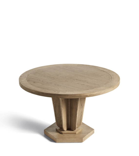 OKA, Small Round Allegro Dining Table - Weathered Oak, Dining Tables ...