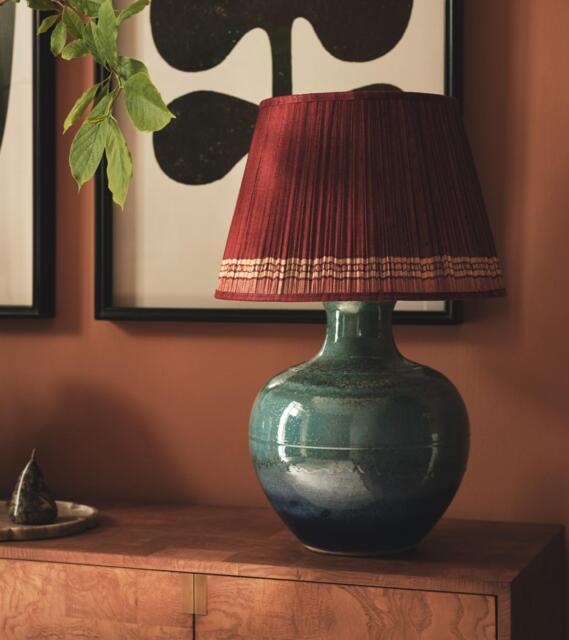 OKA, Asteria Table Lamp Base - Marine Blue, Table Lamps, Ceramic by OKA ...