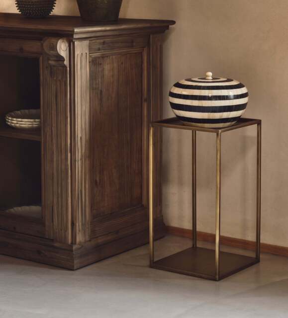 OKA, Neli Side Table - Antique Brass, Side Table by OKA | ufurnish.com