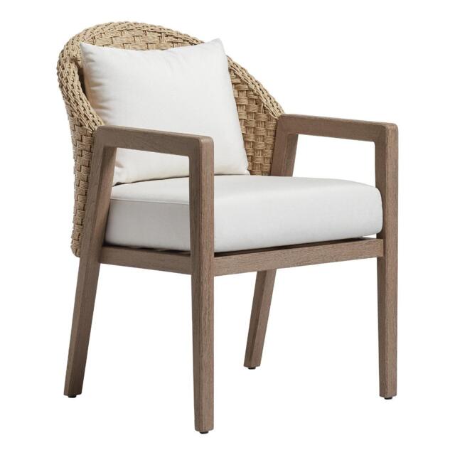 OKA, Shorwell Garden Dining Chair Natural Teak, Garden Seating, Teak by ...