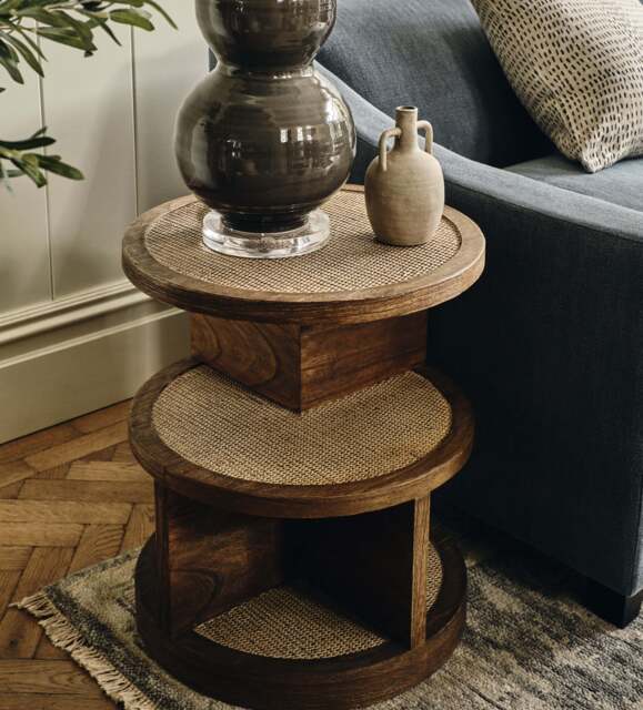 OKA, Abaneri Side Table - Natural, Side Table by OKA | ufurnish.com