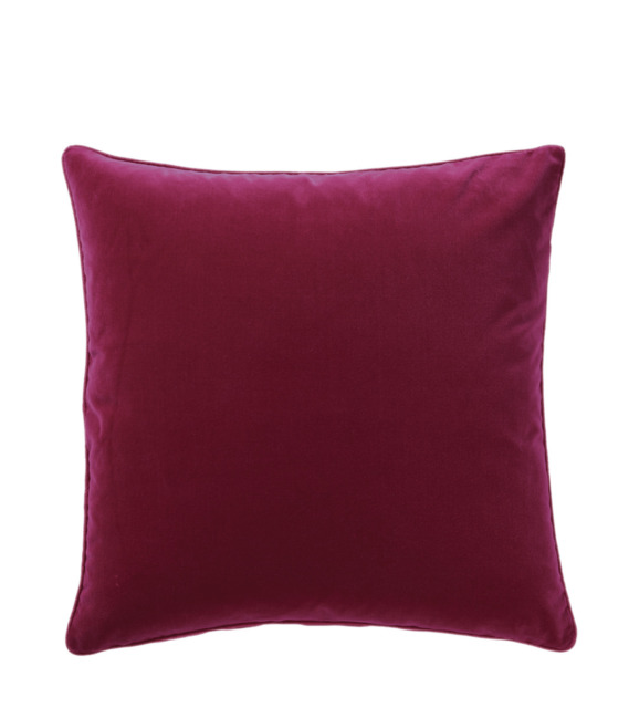 OKA, Plain Velvet Cushion Cover, Square - Raspberry, Cushion Covers ...