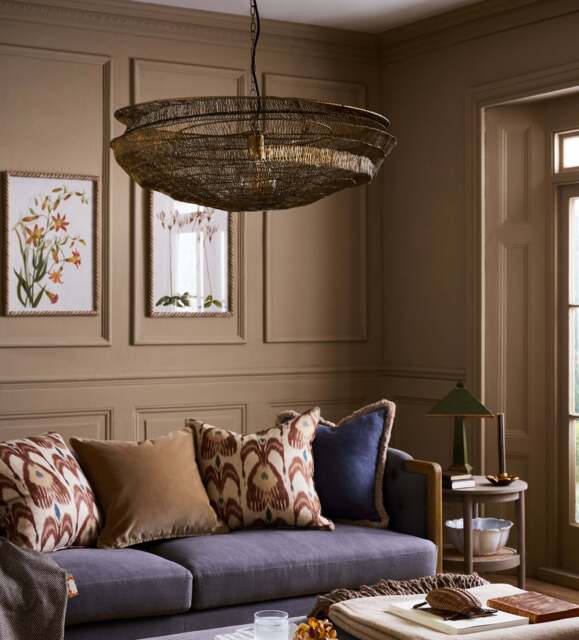 OKA, Raye Iron Pendant Light - Antique Brass, Ceiling Light by OKA ...
