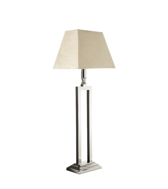 OKA, Space Table Lamp Base - Chrome, Table Lamps, Metal by OKA ...