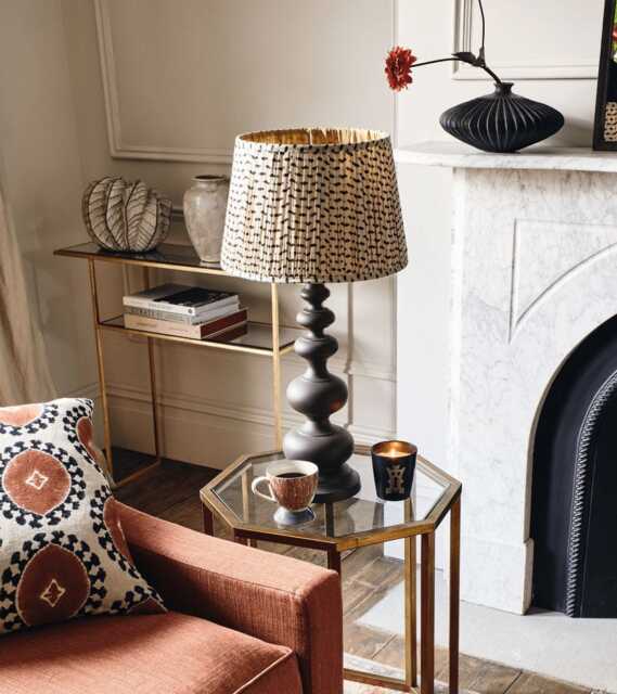 OKA, Large Persephone Table Lamp Base - Antique Grey, Table Lamps ...