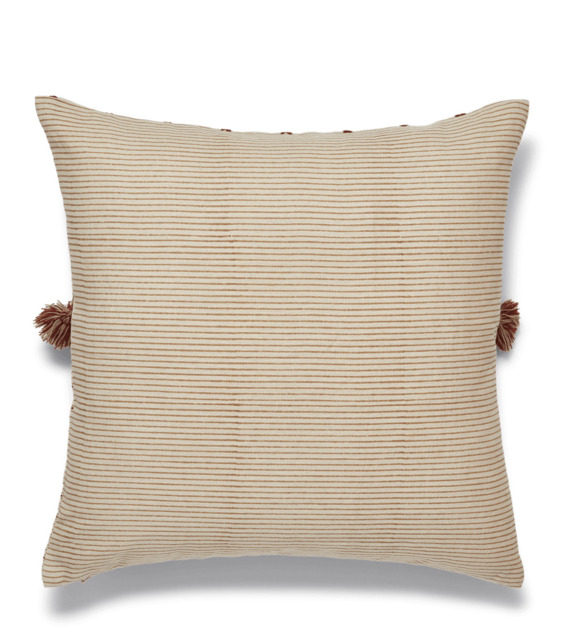 OKA, Morse Cushion Cover - Natural/Brown, Cushion Covers, Linen,Cotton ...