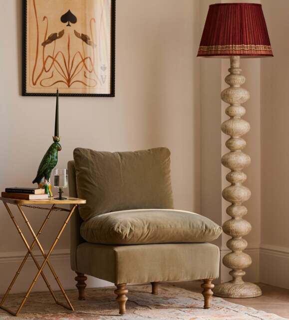 OKA, Minerva Floor Lamp Base - Cloud Wash, Floor Lamp by OKA | ufurnish.com