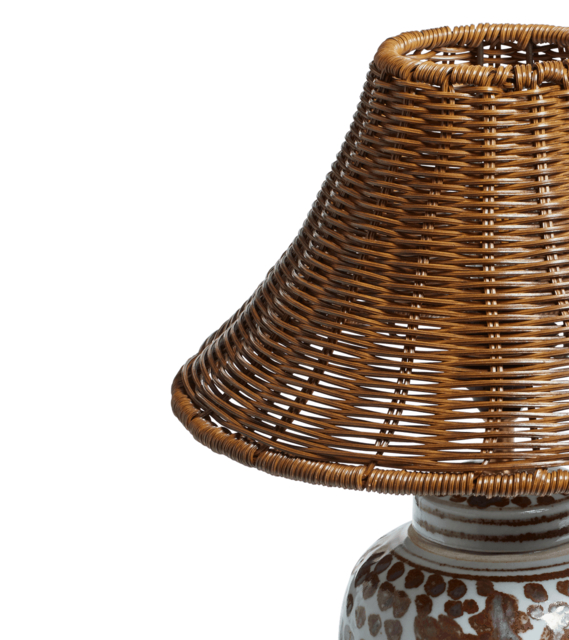 OKA, Guangxi Table Lamp and Shade - Brown, Table Lamps, Porcelain by ...