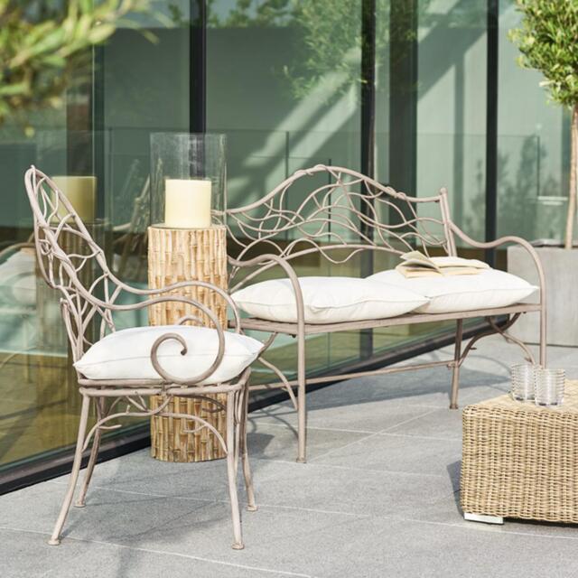 OKA, Viticcio Metal Garden Bench - Metal, Garden Seating, Metal by OKA ...