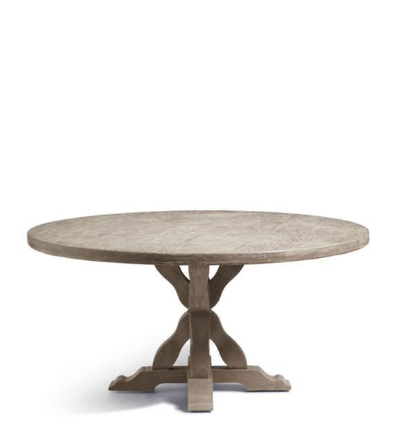 OKA, Round Conisbrough Indoor/Outdoor Dining Table - Grey, Dining ...