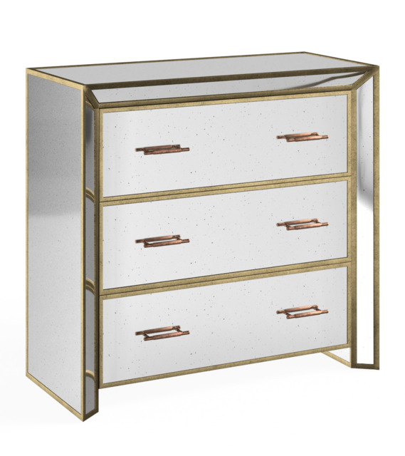 OKA, Versailles Chest of Drawers - Antiqued Mirror, Chest of Drawers ...