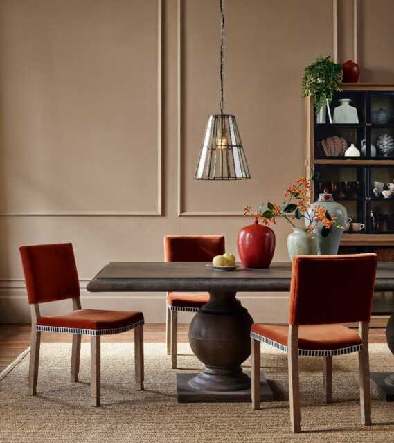 OKA, Rectangular Callanish Indoor/Outdoor Dining Table - Brown, Dining ...