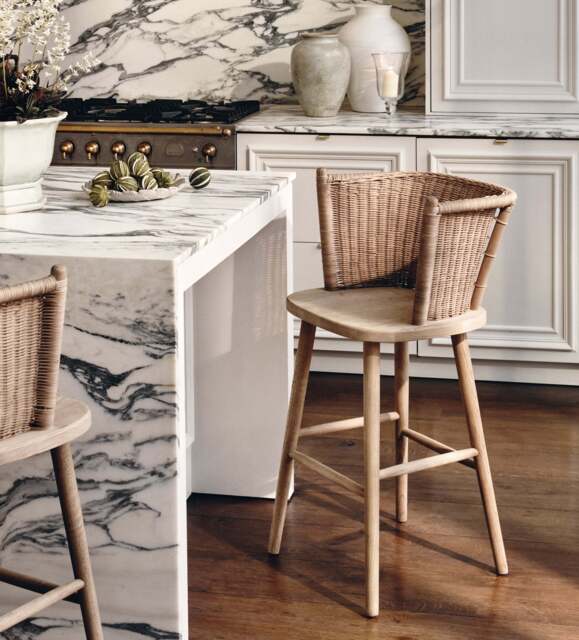 OKA, Taino Bar Stool - Natural, Bar Stool by OKA | ufurnish.com