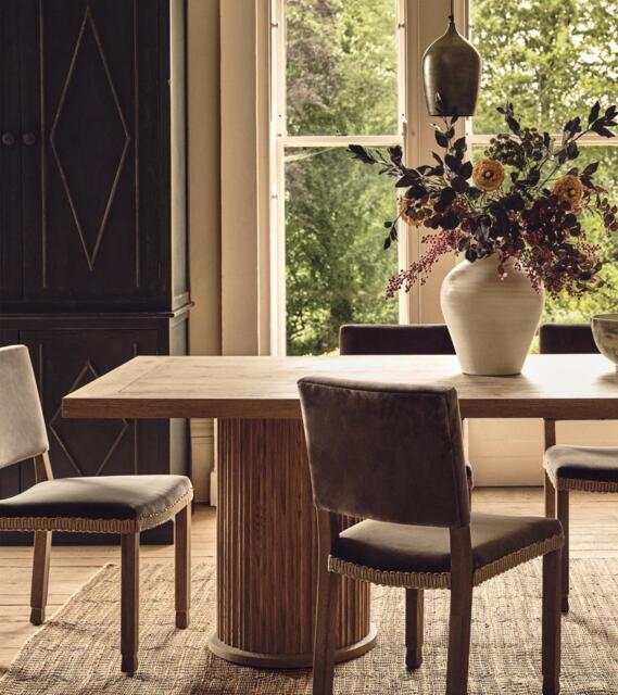 OKA, Large Rectangular Marcus Dining Table - Weathered Oak, Dining ...