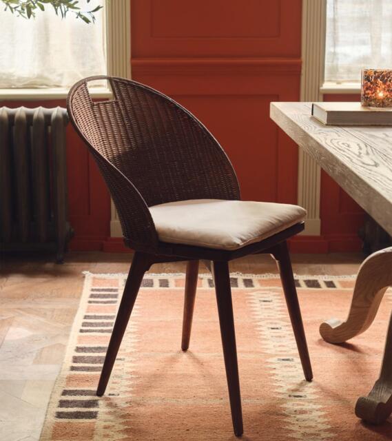 OKA, Panela Rattan Dining Chair - Chestnut, Dining Chairs, Wood,Metal ...