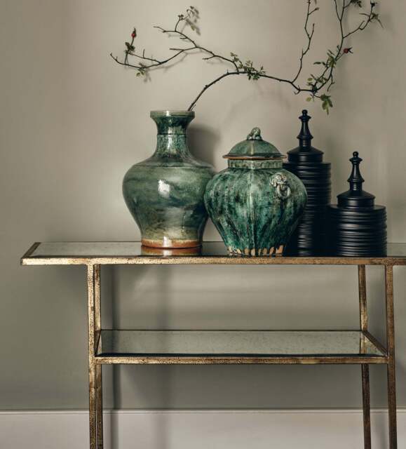 OKA, Merle Console Table - Antiqued Glass, Console Table by OKA ...
