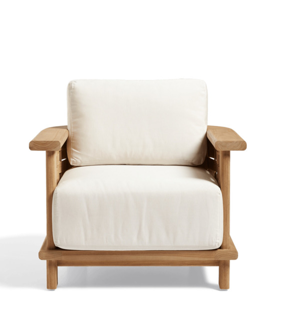 OKA, Verdandi Garden Armchair - Natural Teak, Garden Seating, Teak by ...