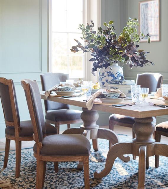 OKA, Small Rectangular Arthur Dining Table - Weathered Oak, Dining ...