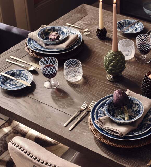 OKA, Arthur Rectangular Dining Table - Medium - Burnt Oak, Dining Table ...