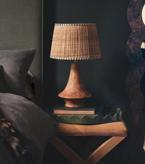 OKA, Tilley Table Lamp Base - Natural, Table Lamps, Mango Wood by OKA ...