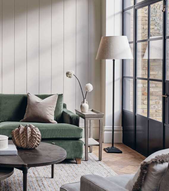 OKA, Gustavian Wooden Sofa Side Table - Silver Birch, Side Tables, Wood ...