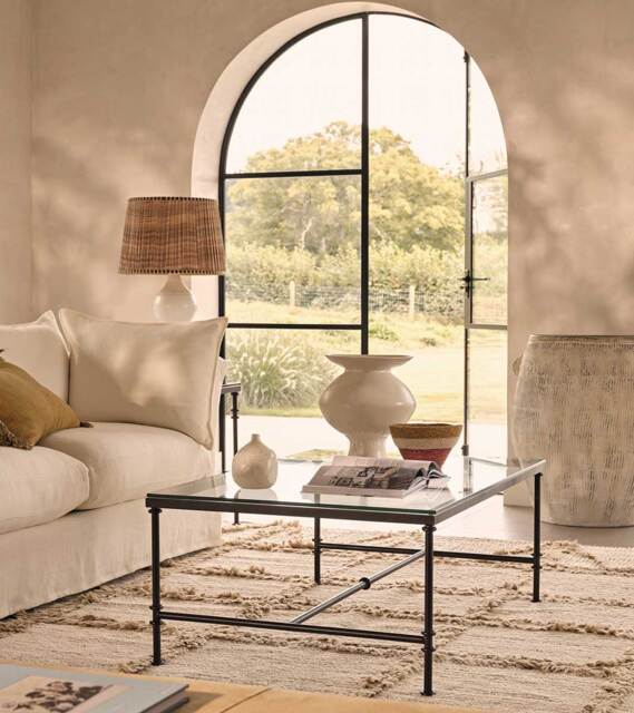 OKA, Large Pompidou Coffee Table - Black, Coffee Tables, Glass by OKA ...