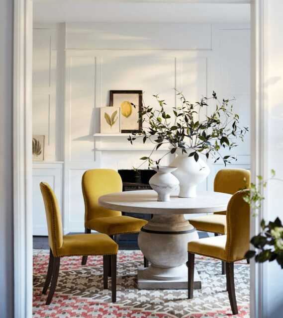 OKA, Round Callanish Indoor/Outdoor Dining Table - Pebble Grey, Dining ...