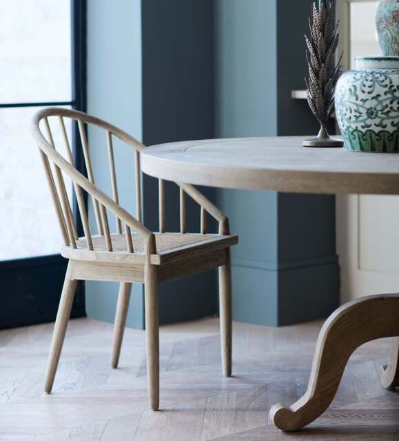 OKA, Elder Dining Chair - Antique Grey, Dining Chair by OKA | ufurnish.com