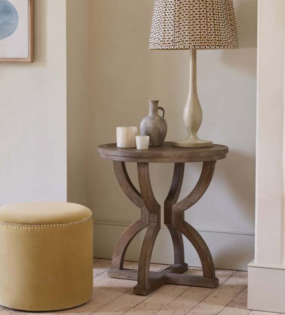 OKA, Kaishu Side Table - Watered Grey, Side Table by OKA | ufurnish.com