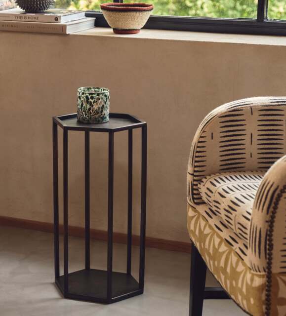 OKA, Shida Side Table - Blackened Bronze, Side Table by OKA | ufurnish.com