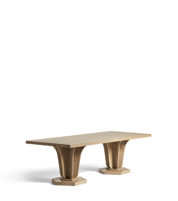 OKA, Medium Rectangular Allegro Dining Table - Weathered Oak, Dining ...