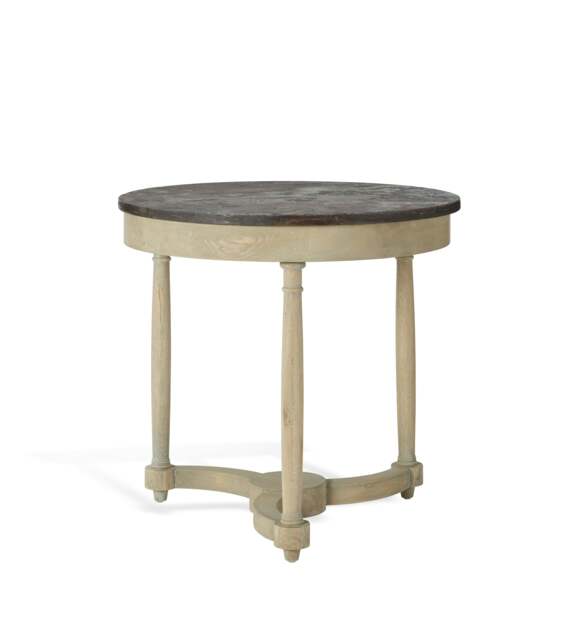 OKA, Flavian Side Table - Oak/Stone, Side Table by OKA | ufurnish.com