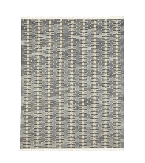 OKA, Sycamore Rug 8'x10' - Gray Blue, Rugs, Cotton/Wool, Geometric by ...