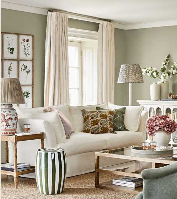 OKA, Avitus 3-Seater Sofa - Off White Linen, Sofas, Linen by OKA ...