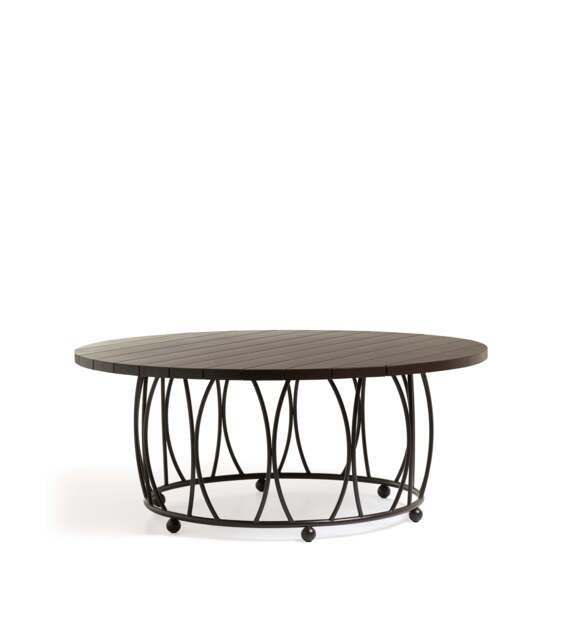 OKA, Rametto Garden Dining Table - Ebony/Brown, Garden Table by OKA ...
