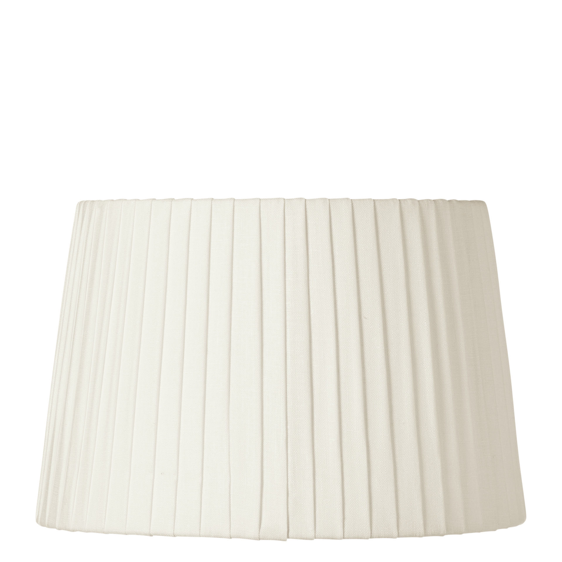 30cm Pleated Linen Lampshade - Off White by OKA | ufurnish.com