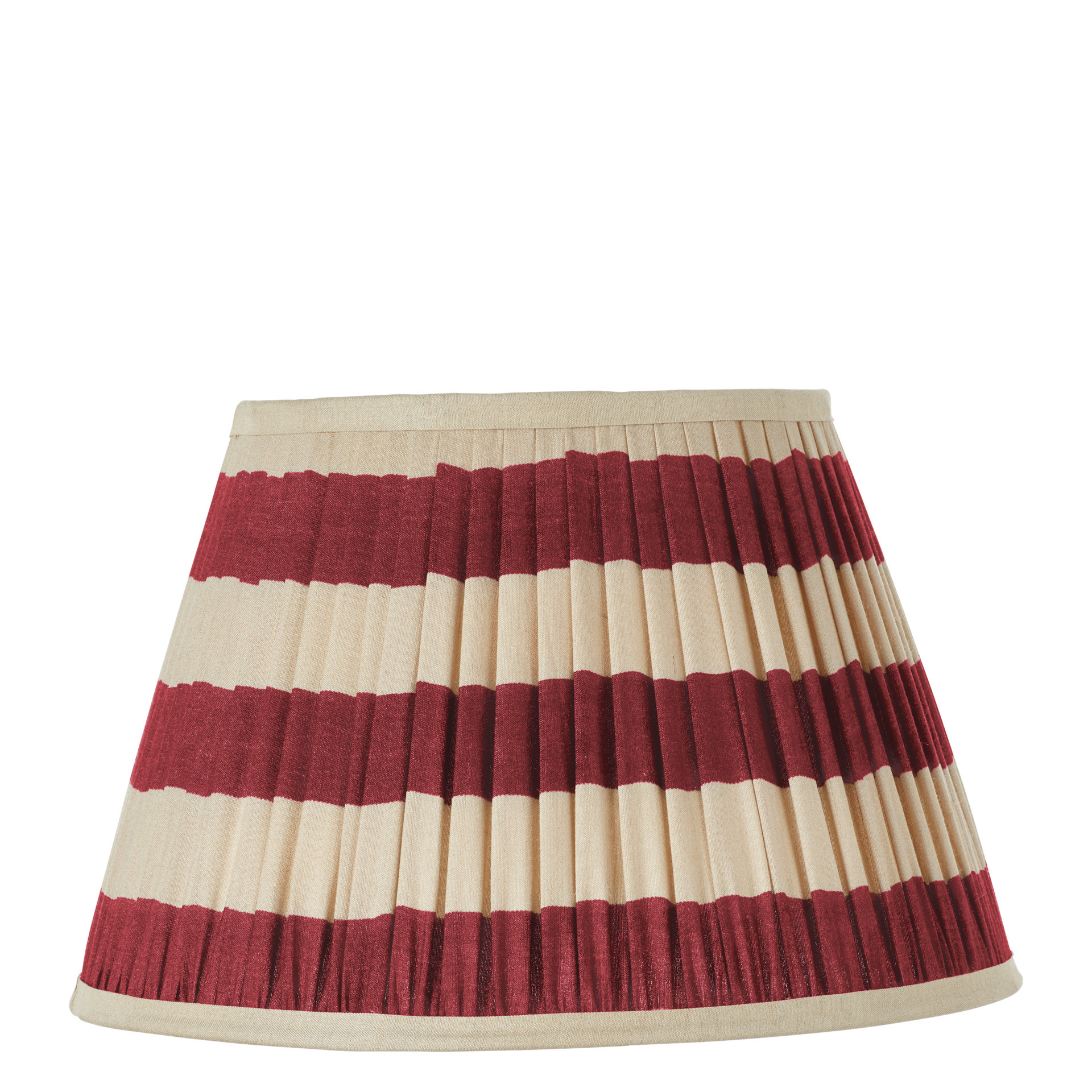 45cm Warna Silk Pleated Lampshade - Red by OKA | ufurnish.com