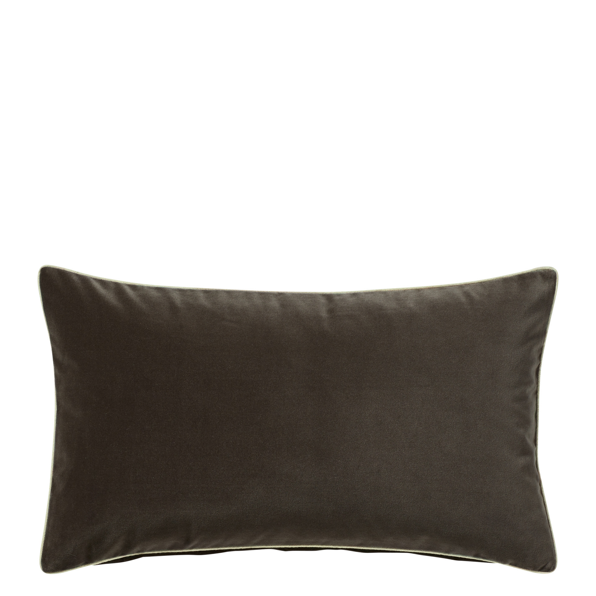 Plain Velvet Cushion Cover, Rectangular - Truffle by OKA | ufurnish.com