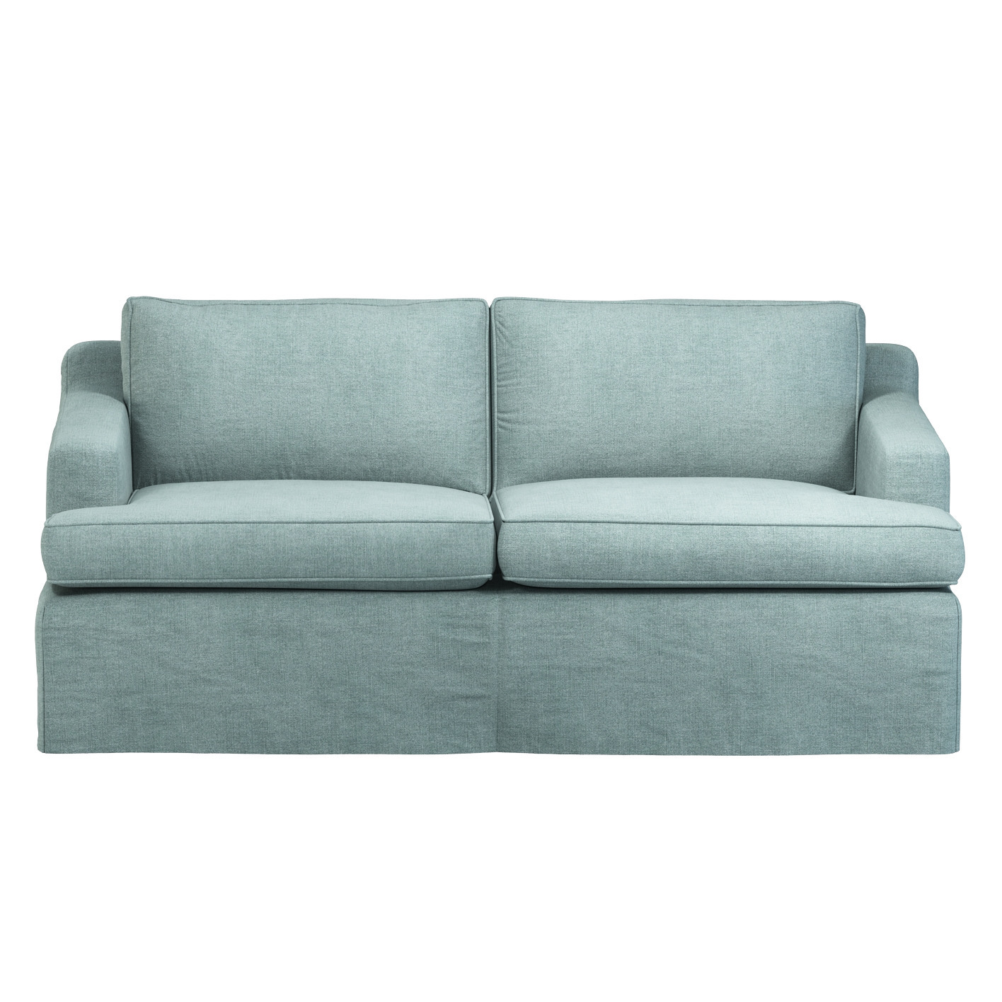 Linen Loose Cover for Beale 2-Seater Sofa - Aqua by OKA | ufurnish.com