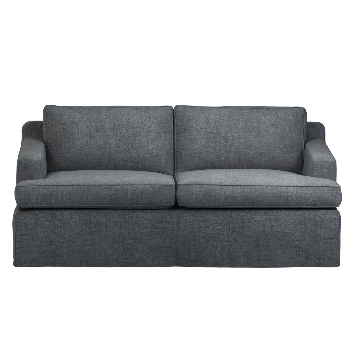 Linen Loose Cover for Beale 2-Seater Sofa - Pewter by OKA | ufurnish.com