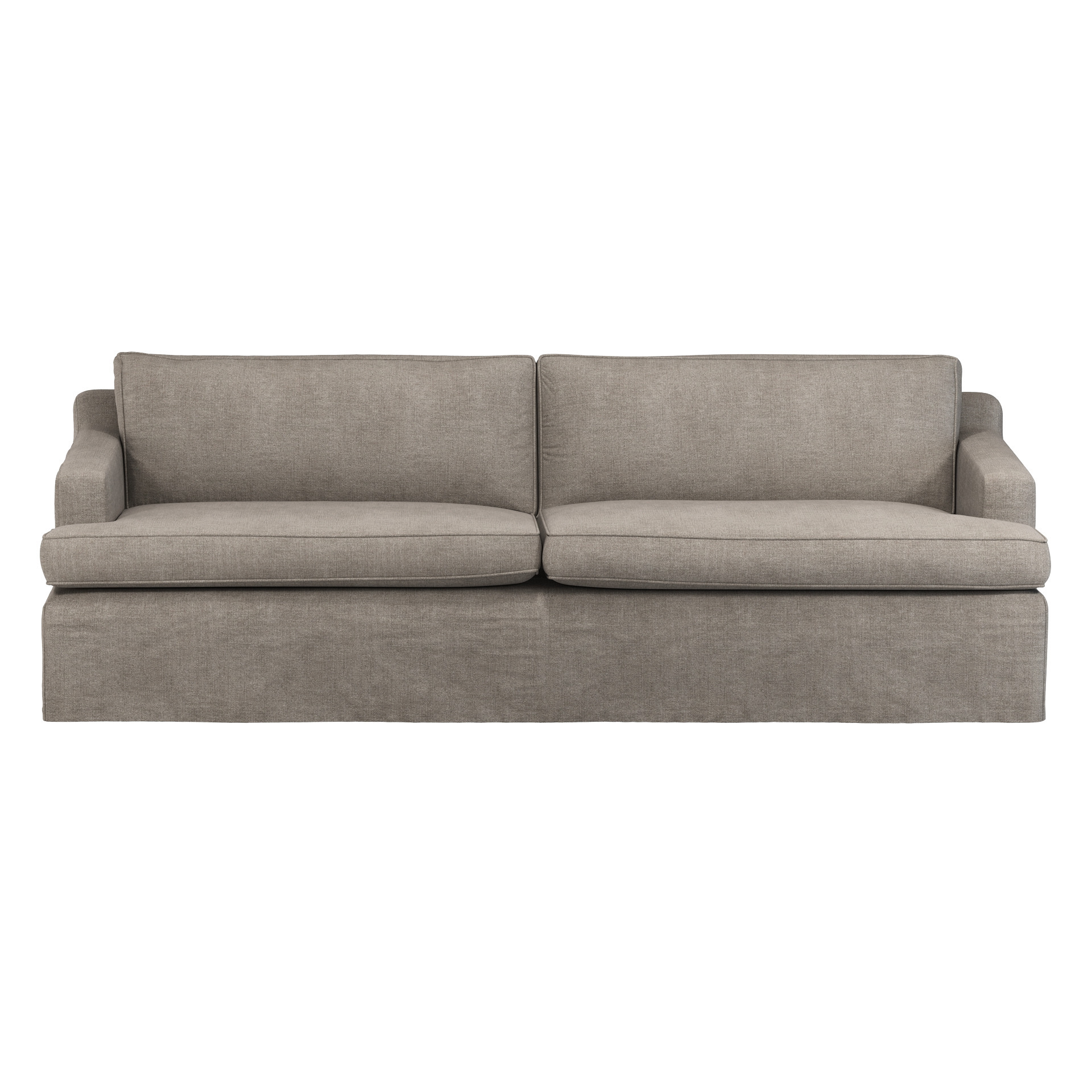 Linen Loose Cover for Beale 3-Seater Sofa - Dyed Flax by OKA | ufurnish.com