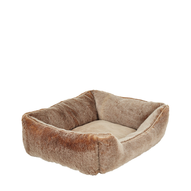Medium Faux Fur Dog Bed - Lynx by OKA | ufurnish.com