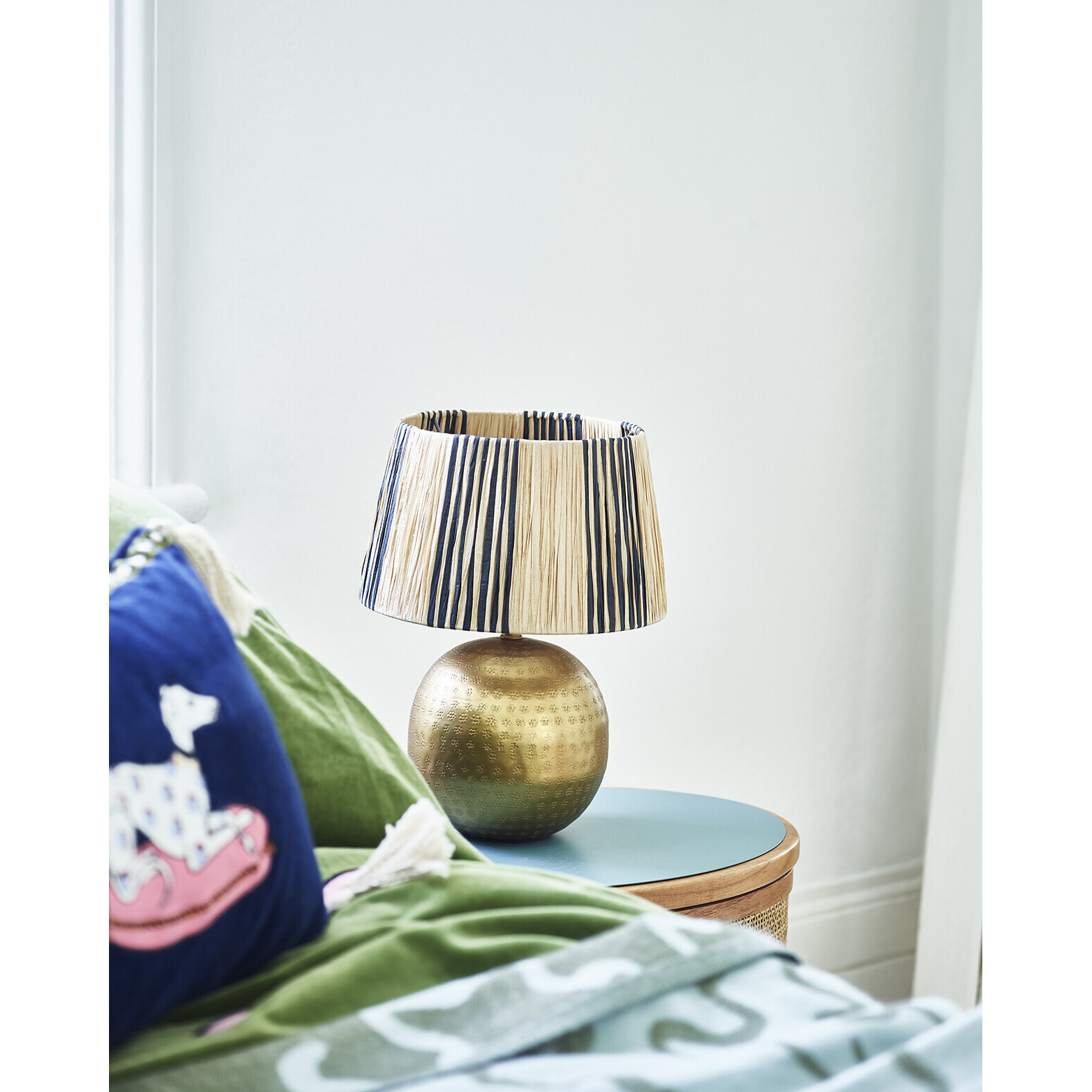 Hammered Gold Metal Desk & Table Lamp & Shade by Oliver Bonas ...